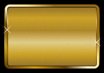 Golden texture plate with screws Royalty Free Vector Image