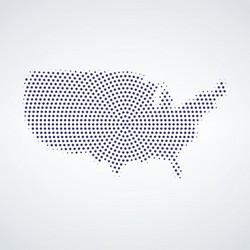 Usa circle map concept for networking technology Vector Image