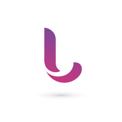 Letter l ribbon logo icon design template elements