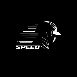 Rider helmet icon motorcycle biker emblem speed Vector Image
