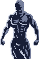 Fitness man with dumbbells Royalty Free Vector Image