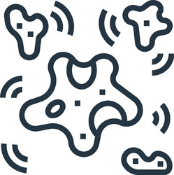 Bacteria icon isolated on white background Vector Image