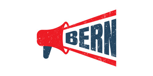 Megaphone conclusion rubber stamp graphic red Vector Image