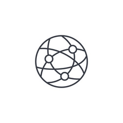 Digital sphere global link technology logo Vector Image