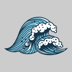 Pattern with sea or ocean wave for marine design Vector Image