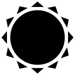 Sun with corona icon simple geometric clip art Vector Image