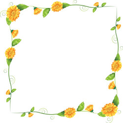 A margin decor with flowers Royalty Free Vector Image