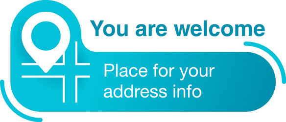 Address block template for website or banner Vector Image