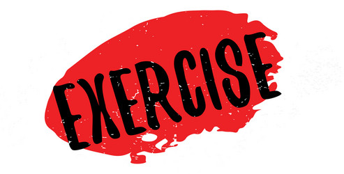 Exercise rubber stamp Royalty Free Vector Image
