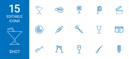 37 shot icons Royalty Free Vector Image - VectorStock
