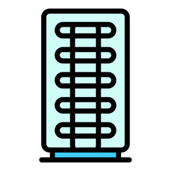 Air chiller icon flat Royalty Free Vector Image