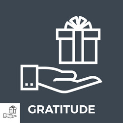 Gratitude glyph icon Royalty Free Vector Image