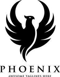 Phoenix circle logo Royalty Free Vector Image - VectorStock