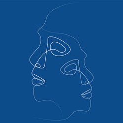 Continuous Line Abstract Face Vector Images (over 10,000)