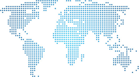 Blue world map with countries Royalty Free Vector Image