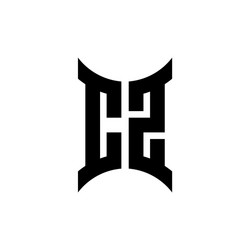 Cz monogram logo with sharped shape design Vector Image