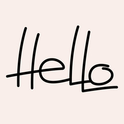 Hello hand lettering Royalty Free Vector Image