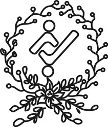 Leaf rotation emblem commitment teamwork together Vector Image