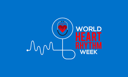 World heart rhythm week awareness concept Vector Image