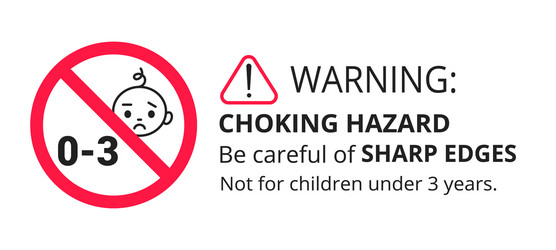 Warning Choking Hazard Vector Images (over 120)