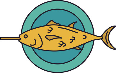 Halloumi icon cartoon style Royalty Free Vector Image