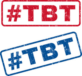 Hashtag tbt rubber stamp Royalty Free Vector Image