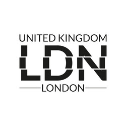 London typography text ldn modern design Vector Image