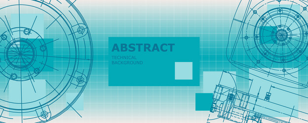Mechanical engineering drawing abstract Royalty Free Vector