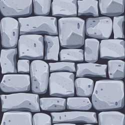 Stone wall from bricks rock game background Vector Image