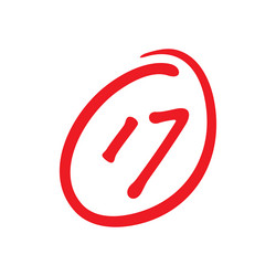 17 points exam score seventeen mark Royalty Free Vector