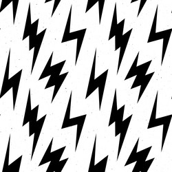Black lightning bolts seamless pattern Royalty Free Vector