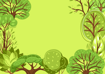 Spring frame with branches of tree and sakura Vector Image