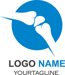 Foot bone bone logo Royalty Free Vector Image - VectorStock