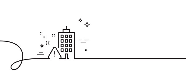 Building construction warning line icon attention Vector Image