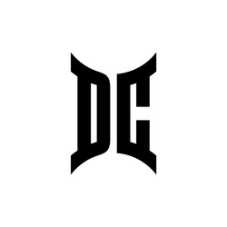 Dc monogram logo with square rotate style outline Vector Image