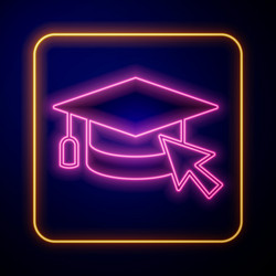 Neon Graduation Cap Vector Images (over 1,000)