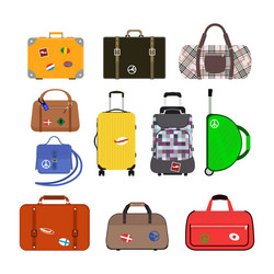 Baggage suitcase handle travel bag luggage Vector Image