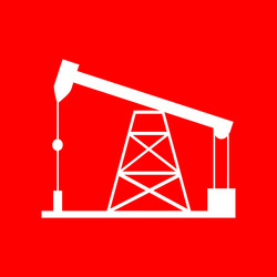 Oil drilling rig sign set icons Royalty Free Vector Image