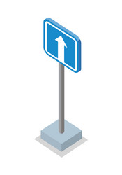 One way road sign traffic direction arrow Vector Image