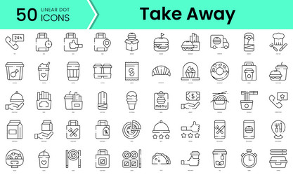 Set of brunch icons line art style bundle Vector Image