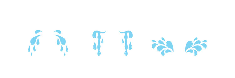 Tears drops water Royalty Free Vector Image - VectorStock