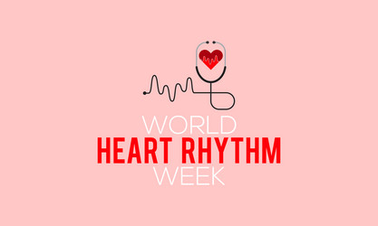 World heart rhythm week awareness concept Vector Image