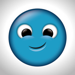 Emoticon funny blue wallpaper Royalty Free Vector Image