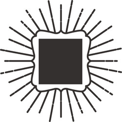 Classic frame with burst Royalty Free Vector Image