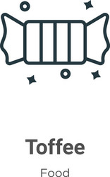 Sugar sifter outline icon thin line black Vector Image