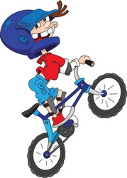 Cartoon cyclist Royalty Free Vector Image - VectorStock