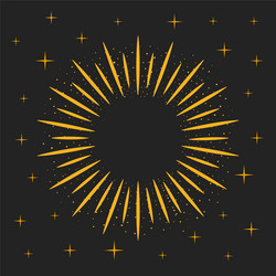 Magic dust circle gold glittering star dust Vector Image