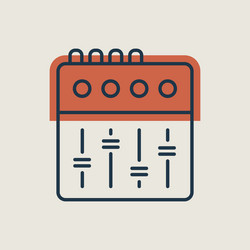Mixing console flat icon Royalty Free Vector Image