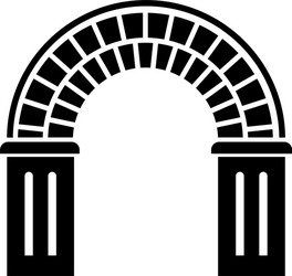 Arch bridge icon simple black style Royalty Free Vector