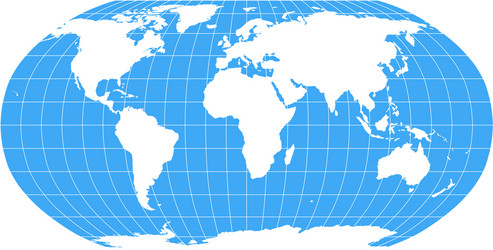 World map grid Royalty Free Vector Image - VectorStock